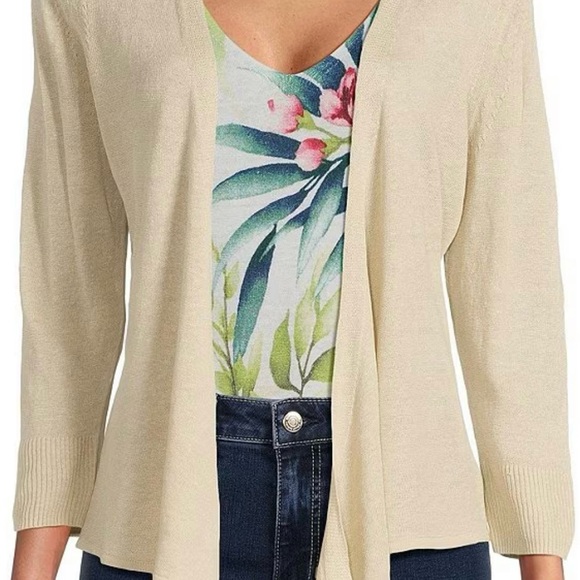 Sweaters | Cream Openfront Cardigan With Minimalist Design | Poshmark